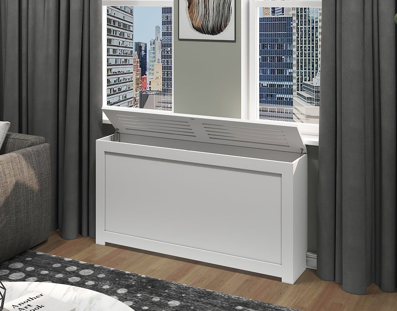 "Shaker" PTAC Covers NYC Cabinet, Top Cover Equipped with Hinges for E ...