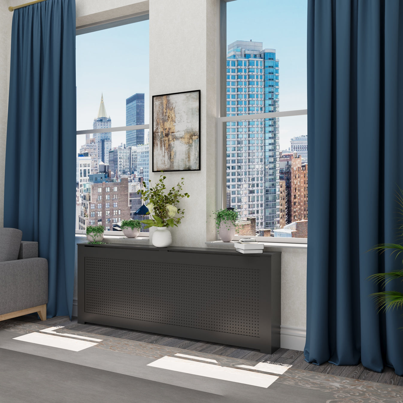 "ALEXIA" Decorative Radiator Cover Cabinet, High Quality Medex Wood Ra ...